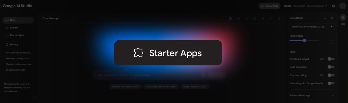 Google AI Studio - Starter Apps 사용기